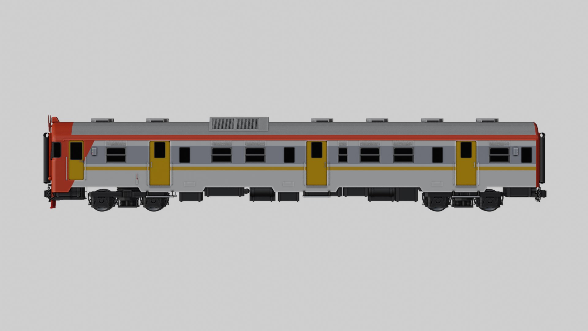 KRD MCW 302 Indonesian Commuter Train 3D Model - TurboSquid 2245435