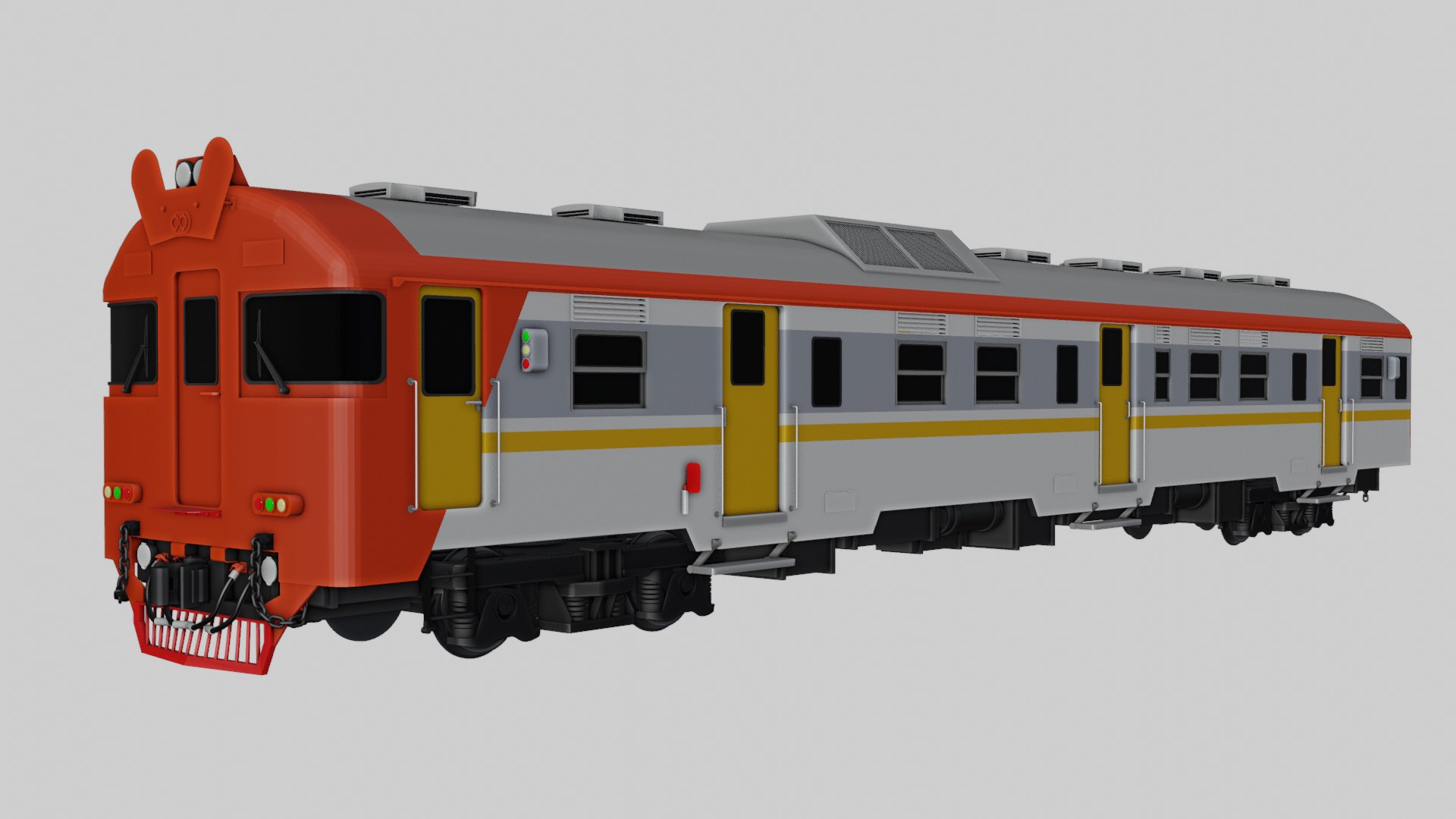 KRD MCW 302 Indonesian Commuter Train 3D Model - TurboSquid 2245435