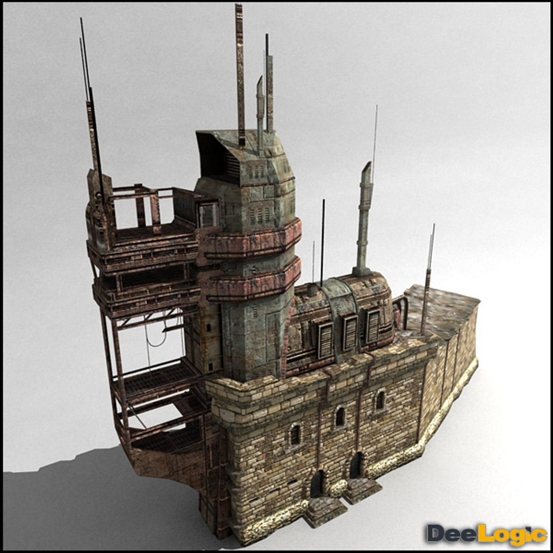 3d sci-fi castle