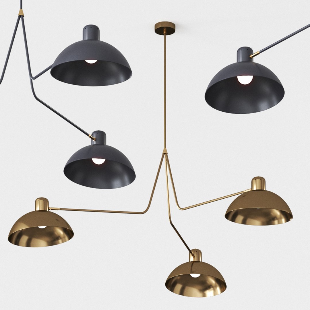 3D Waldorf Suspension Triple By Lambert Et Fils Model - TurboSquid 2128585