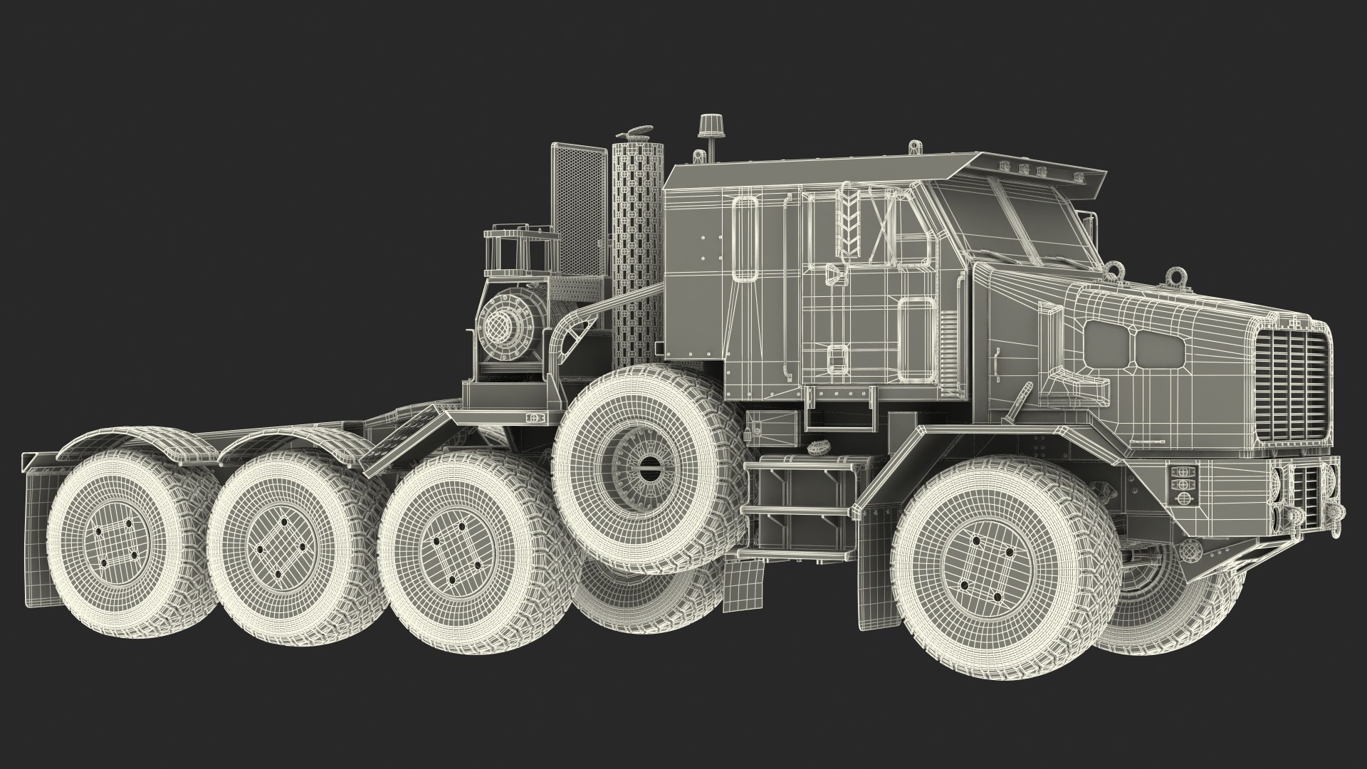 3D Tank Transporter Oshkosh Global HET A1 Desert Camo - TurboSquid 1999853