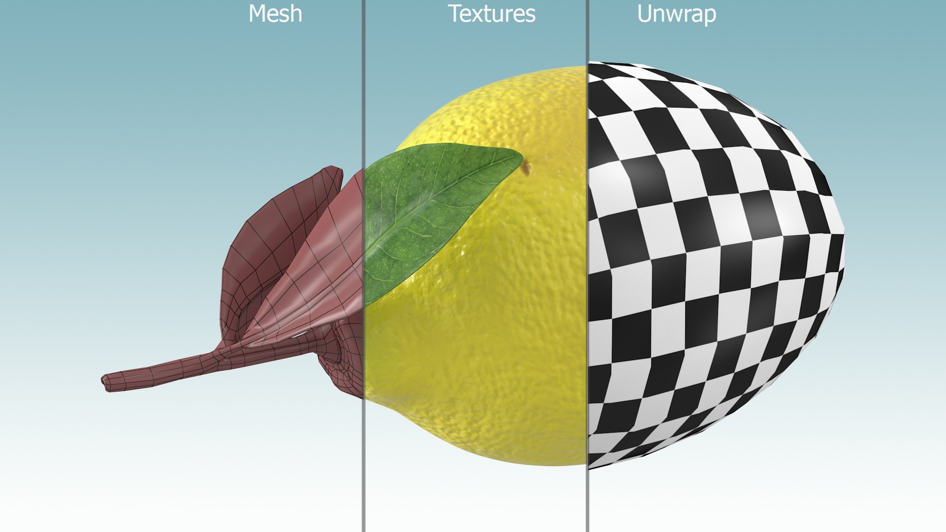 3D Realistic Lemon With Leaf Model - TurboSquid 2241542