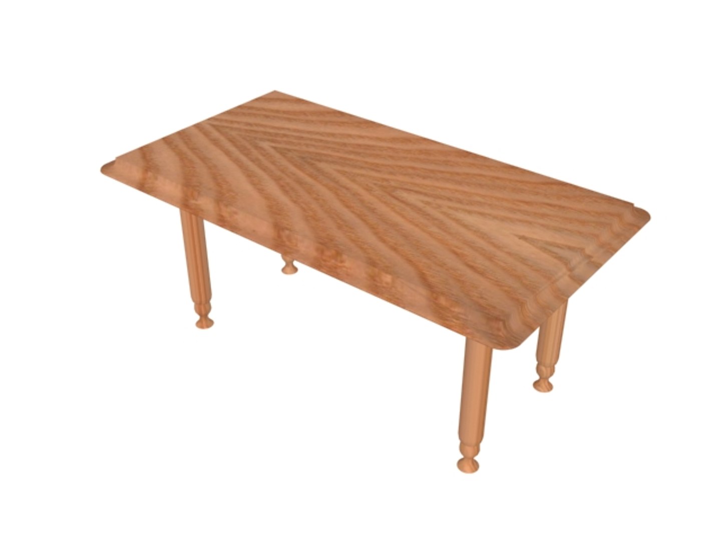 Rectangular Table 3ds Free