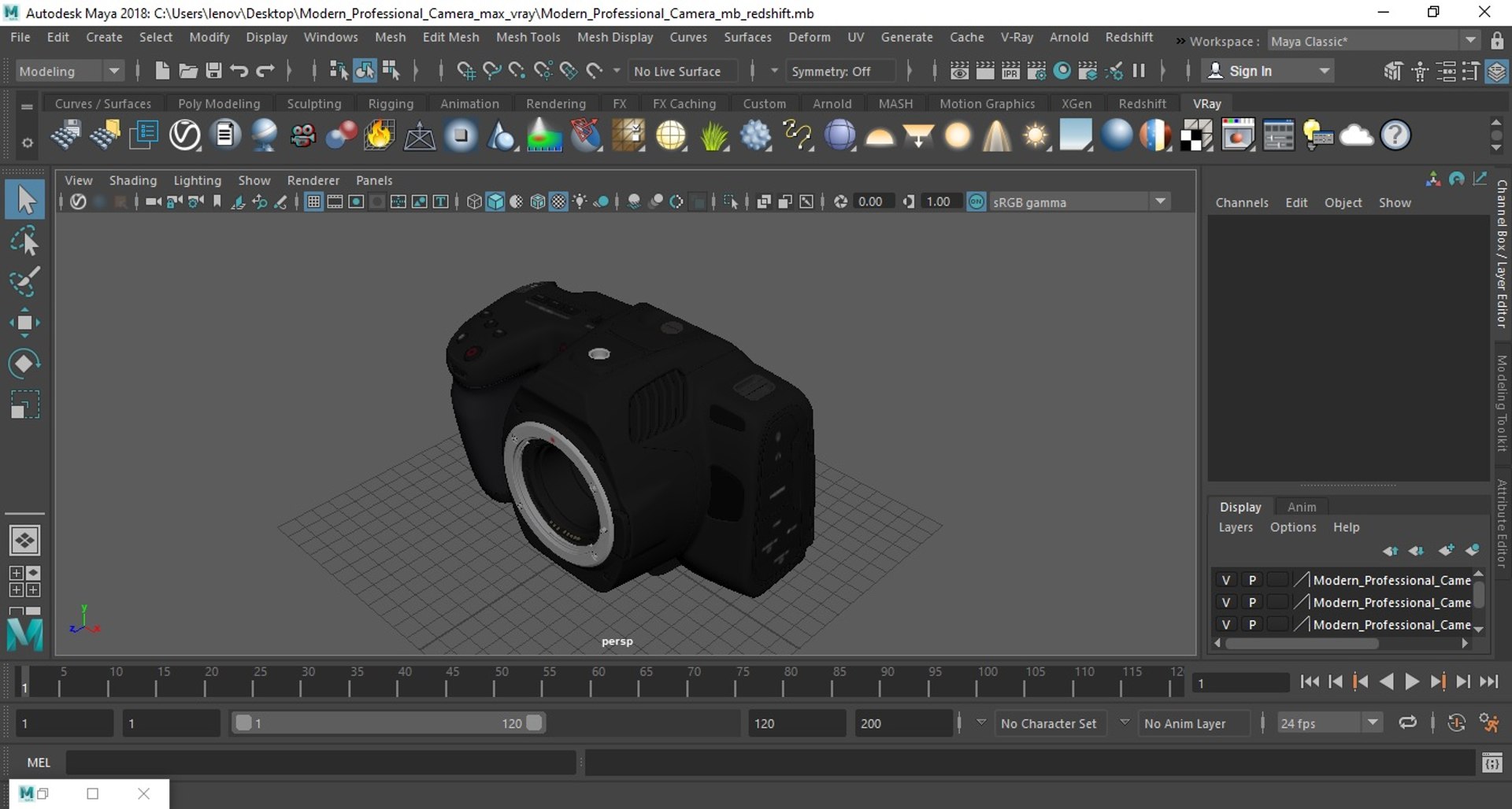 3D Model Modern Professional Camera - TurboSquid 2276370