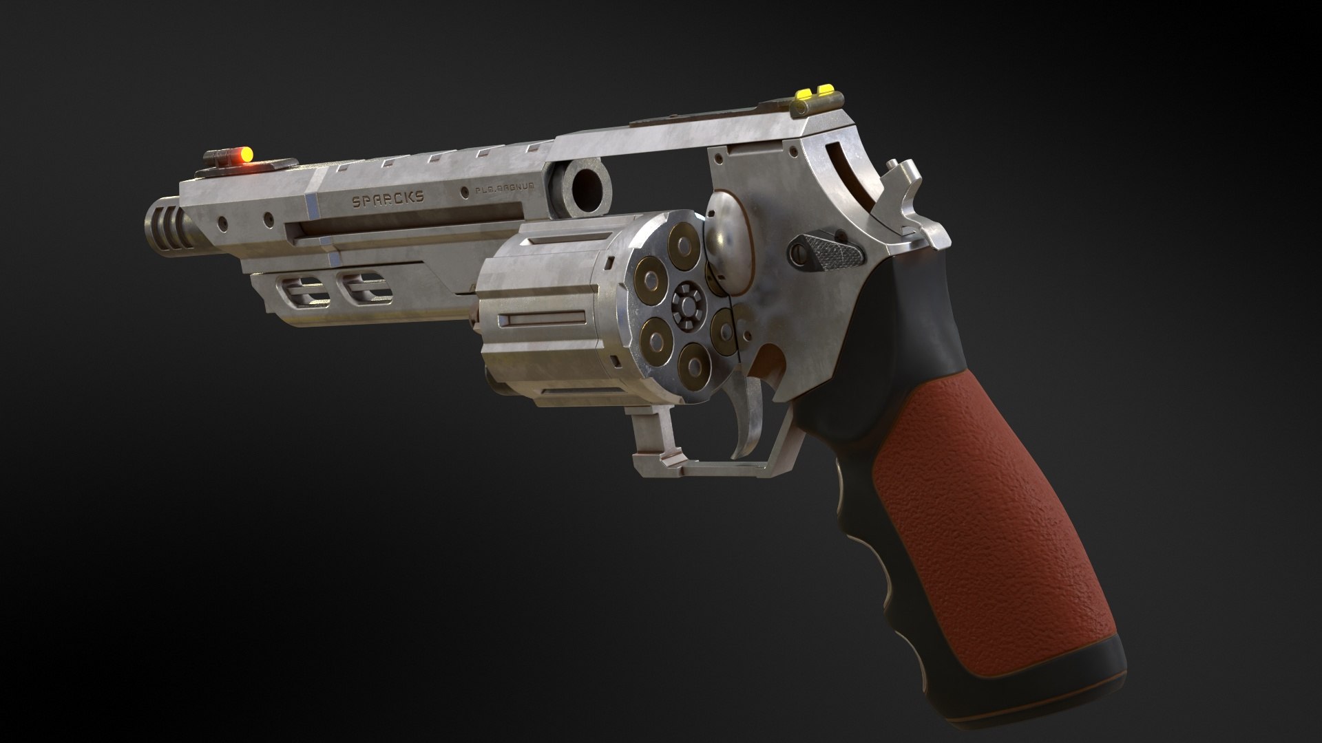 Sci-Fi Revolver 3D Model - TurboSquid 1807927
