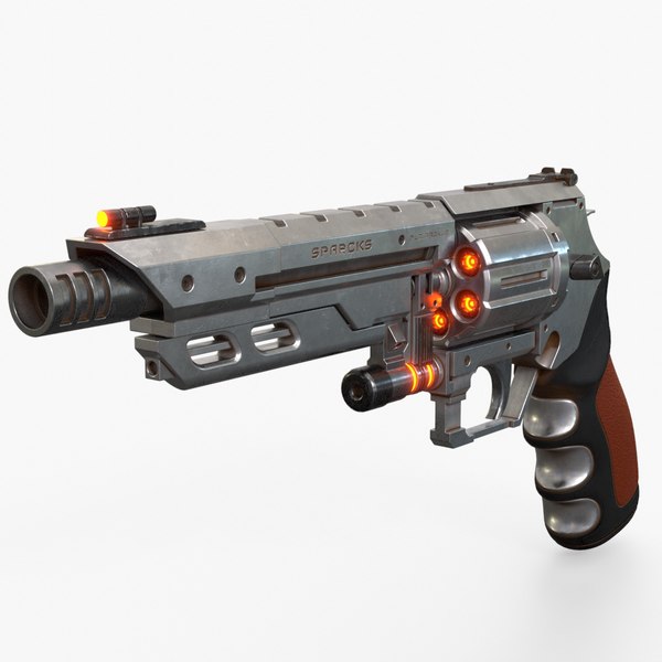Sci-Fi Revolver 3D model - TurboSquid 1807927