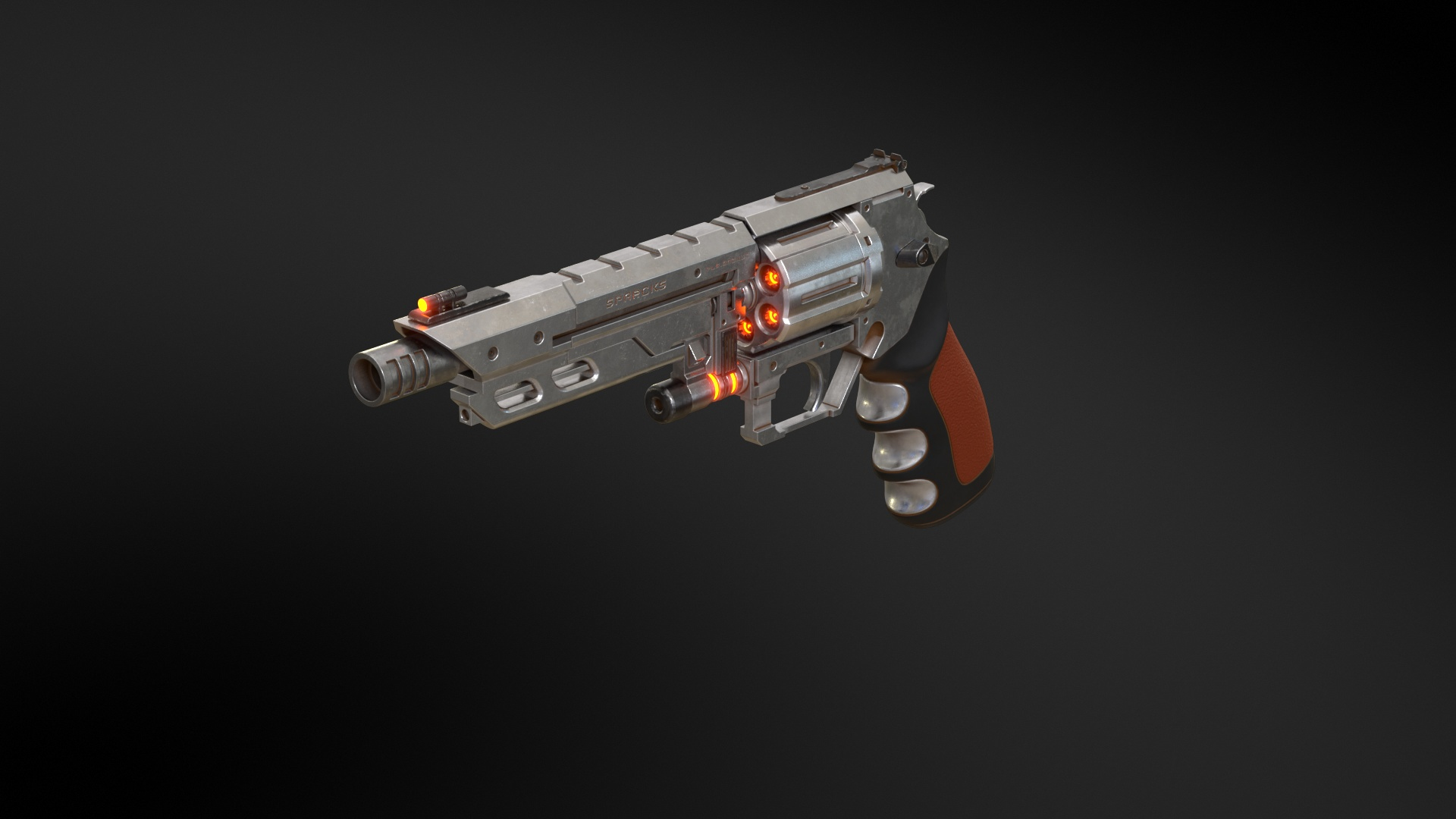 Sci-Fi Revolver 3D Model - TurboSquid 1807927