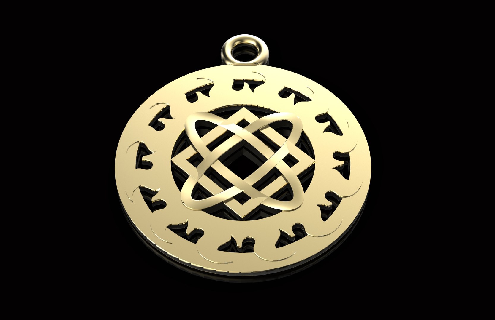 Pendant Slavic Symbol 3D - TurboSquid 1640810