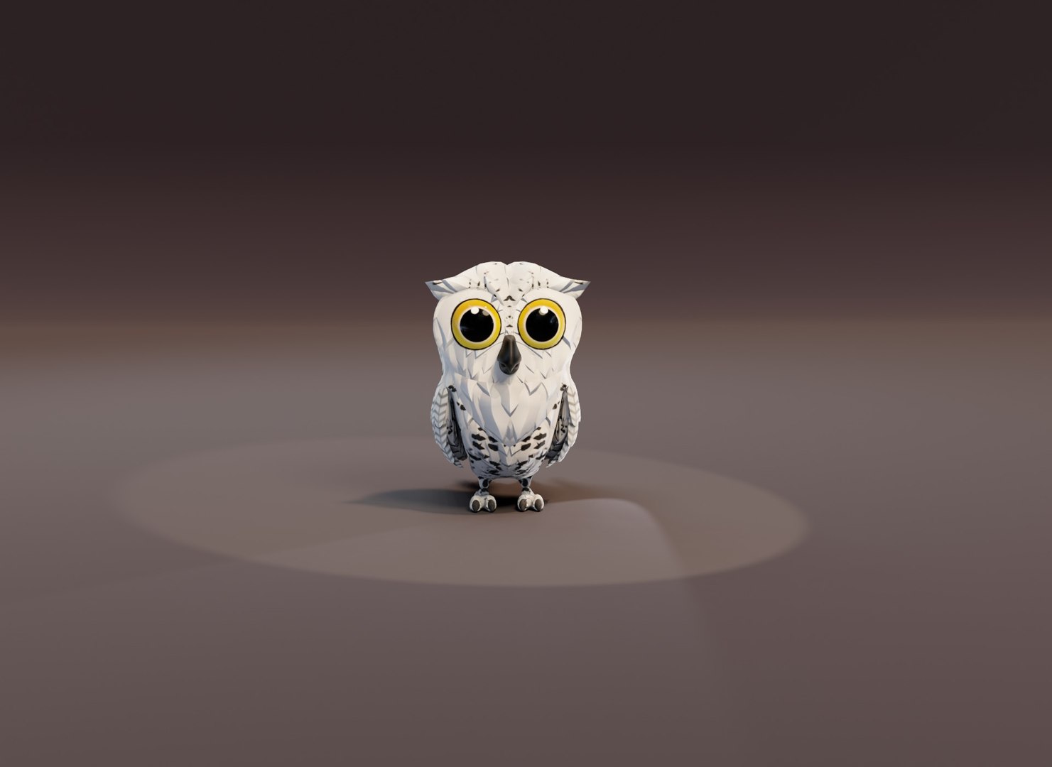Cartoon Snowy Owl Animated 3D Model Model - TurboSquid 1771147
