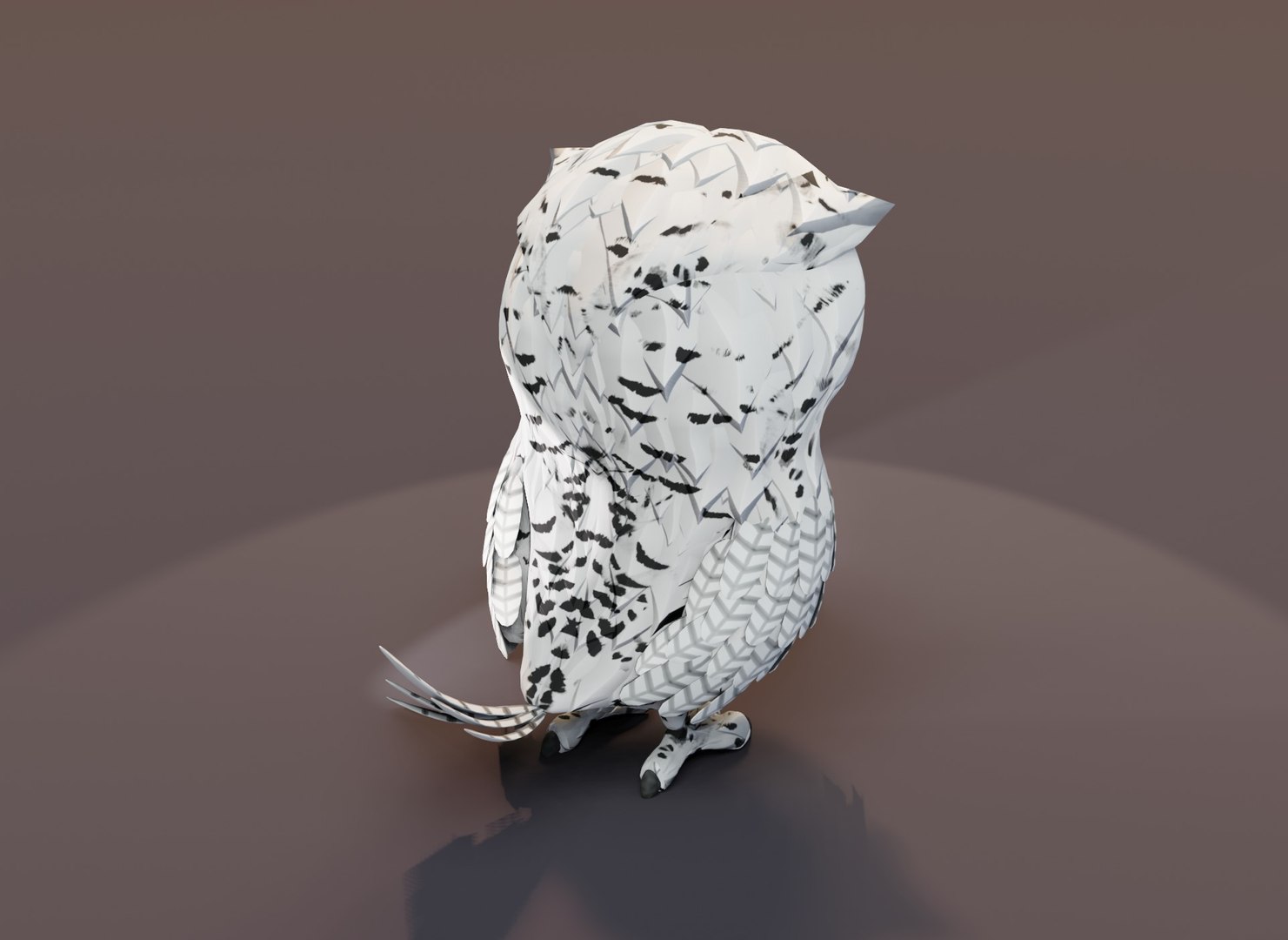 Cartoon Snowy Owl Animated 3D Model Model - TurboSquid 1771147