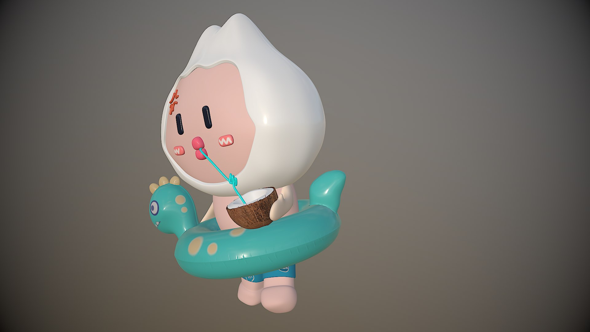 3D Beach Cartoon Character Model - TurboSquid 2256493