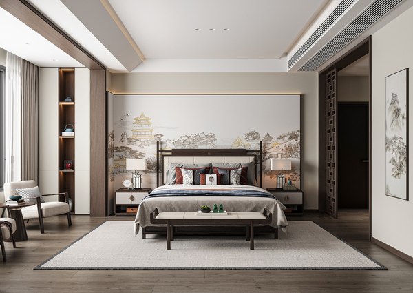 modelo 3d Dormitorio moderno - TurboSquid 2318419