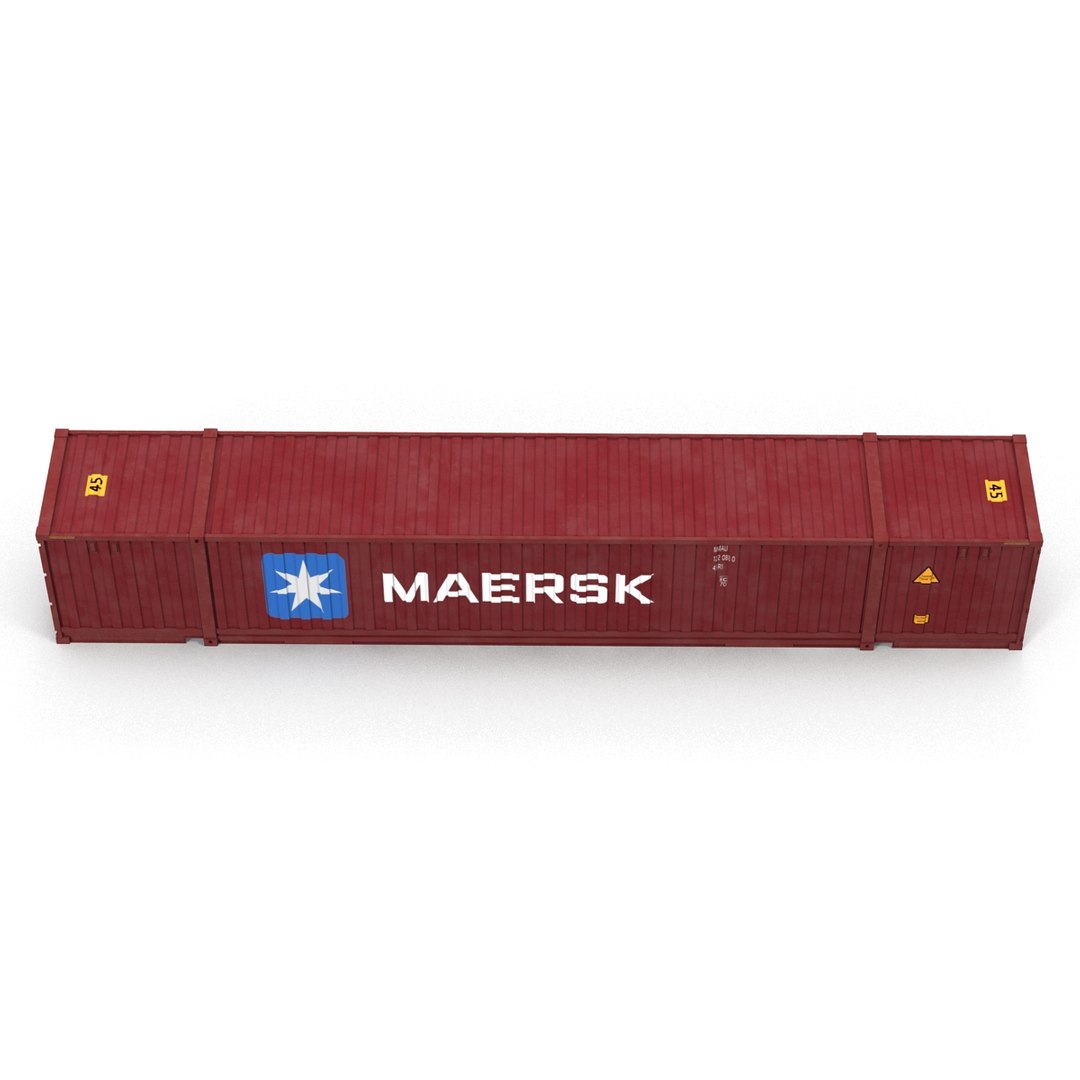 53 Ft Shipping Iso Container 3d Model