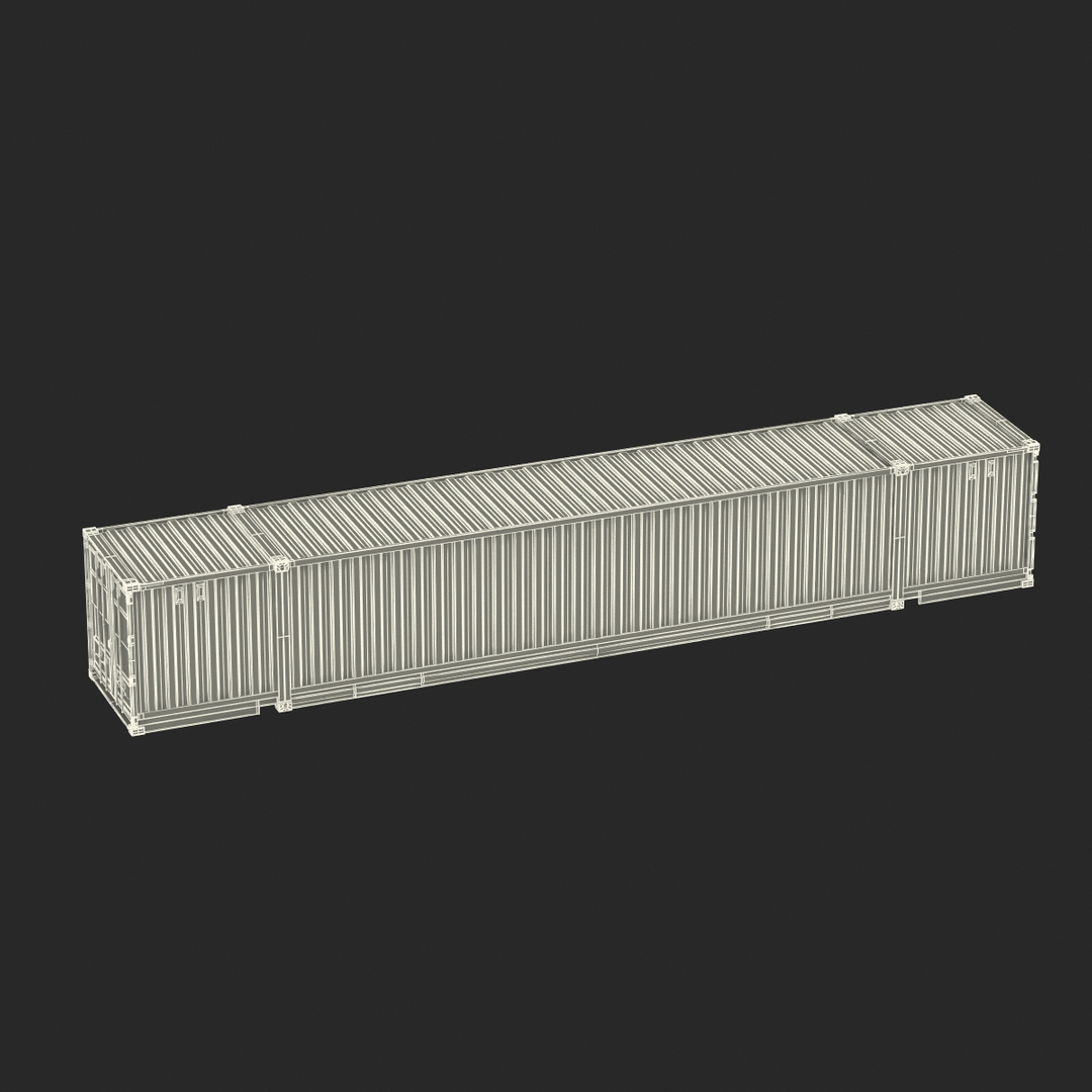 53 Ft Shipping Iso Container 3d Model