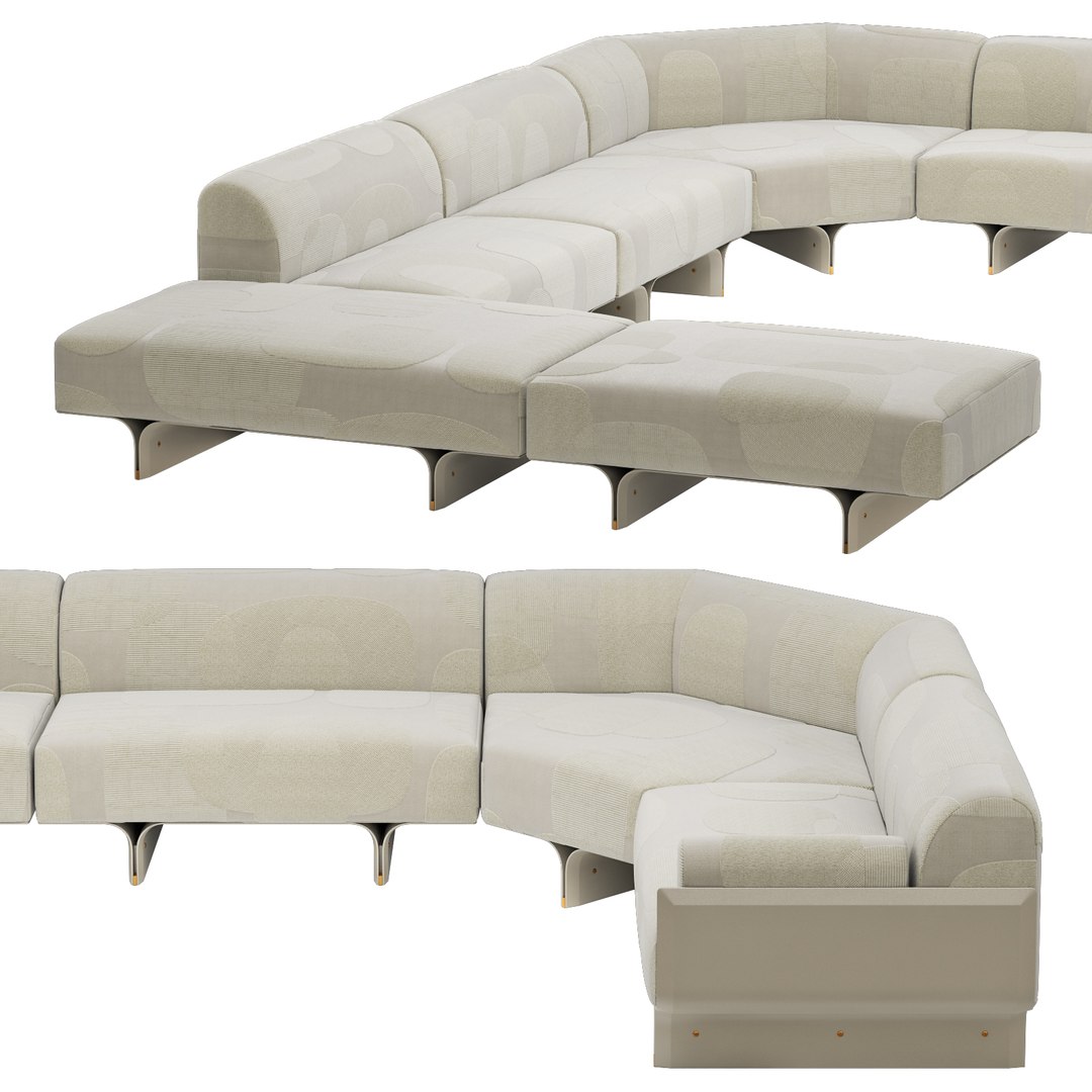 3D Gallotti And Radice Stami Sofa Plus Composition 3 Model - TurboSquid ...