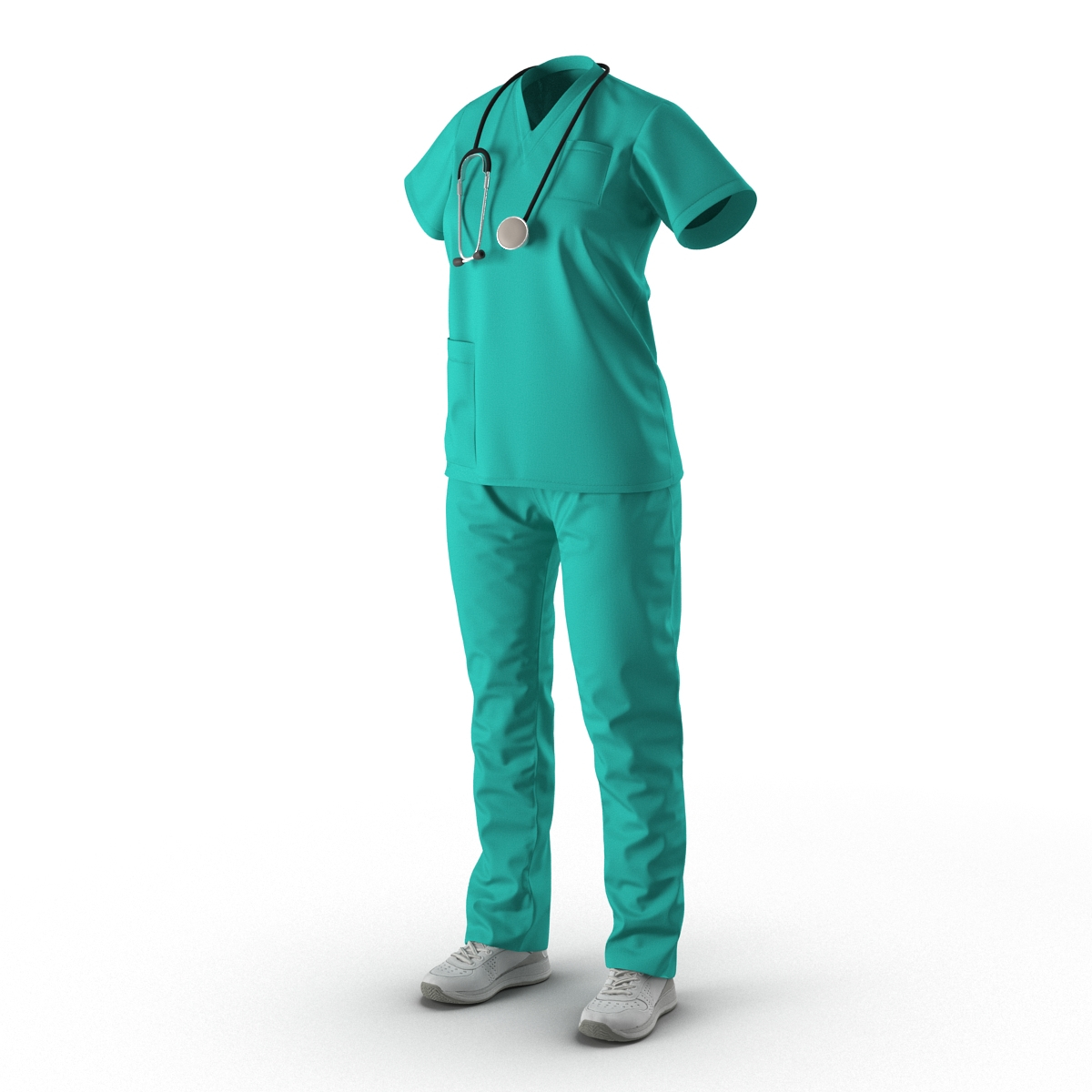 3d female surgeon dress 7 model