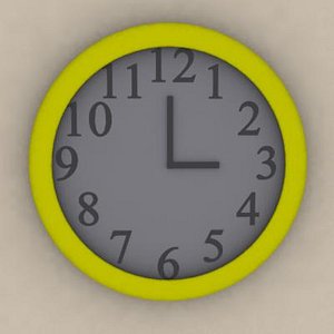 Free 3D Wall Clock Models - Available For Download On TurboSquid