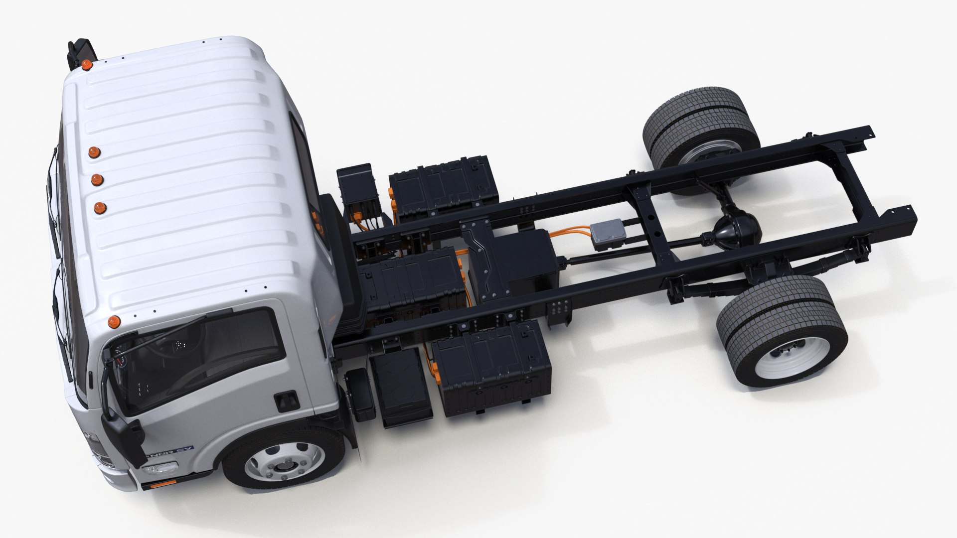 Isuzu NRR EV Truck 132 Inch Bodiless Rigged 3D Model - TurboSquid 2385632