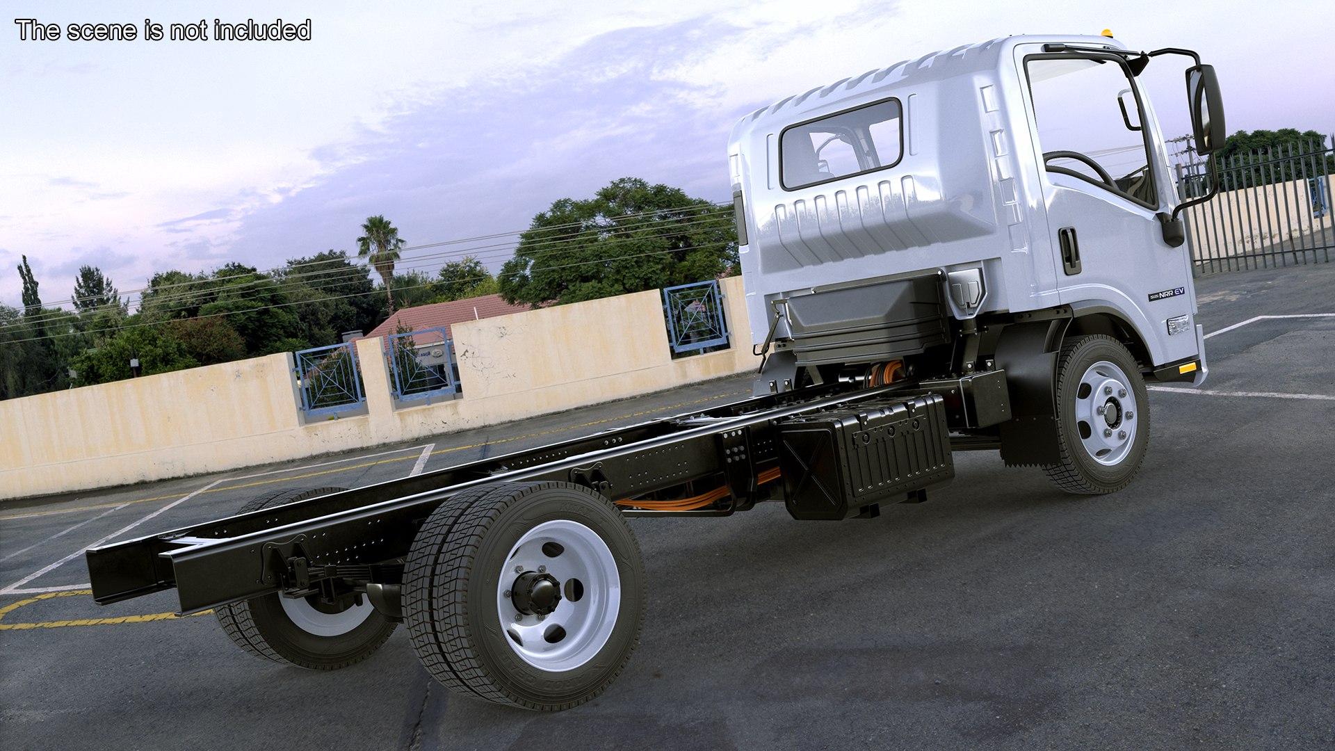 Isuzu NRR EV Truck 132 Inch Bodiless Rigged 3D Model - TurboSquid 2385632