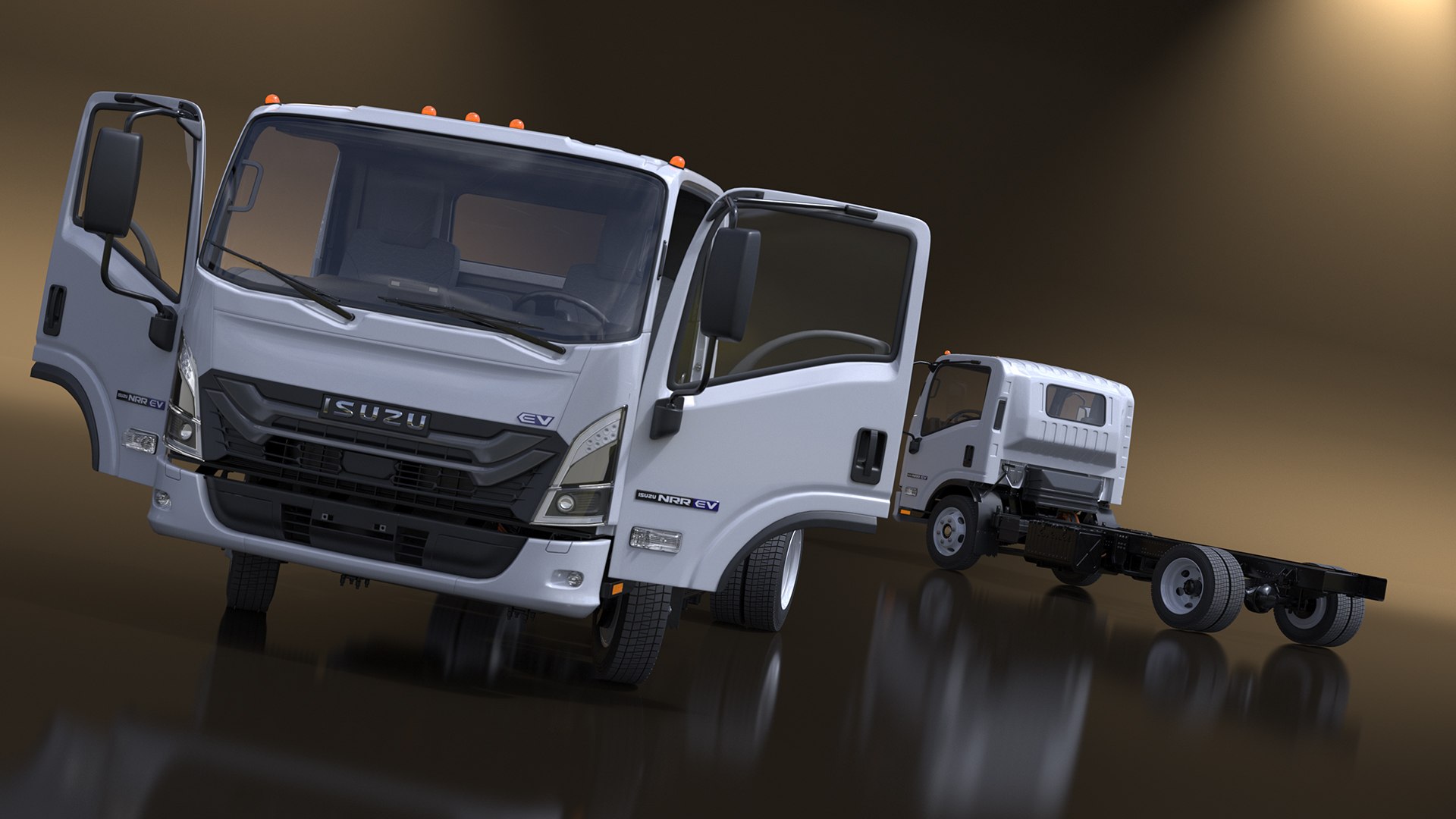 Isuzu NRR EV Truck 132 Inch Bodiless Rigged 3D Model - TurboSquid 2385632