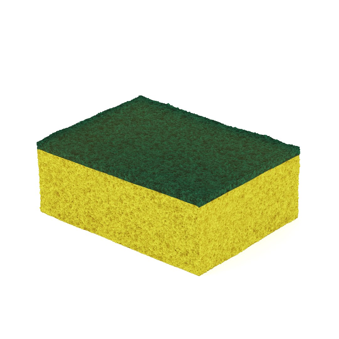Yellow Washing Sponge Model - TurboSquid 1551651