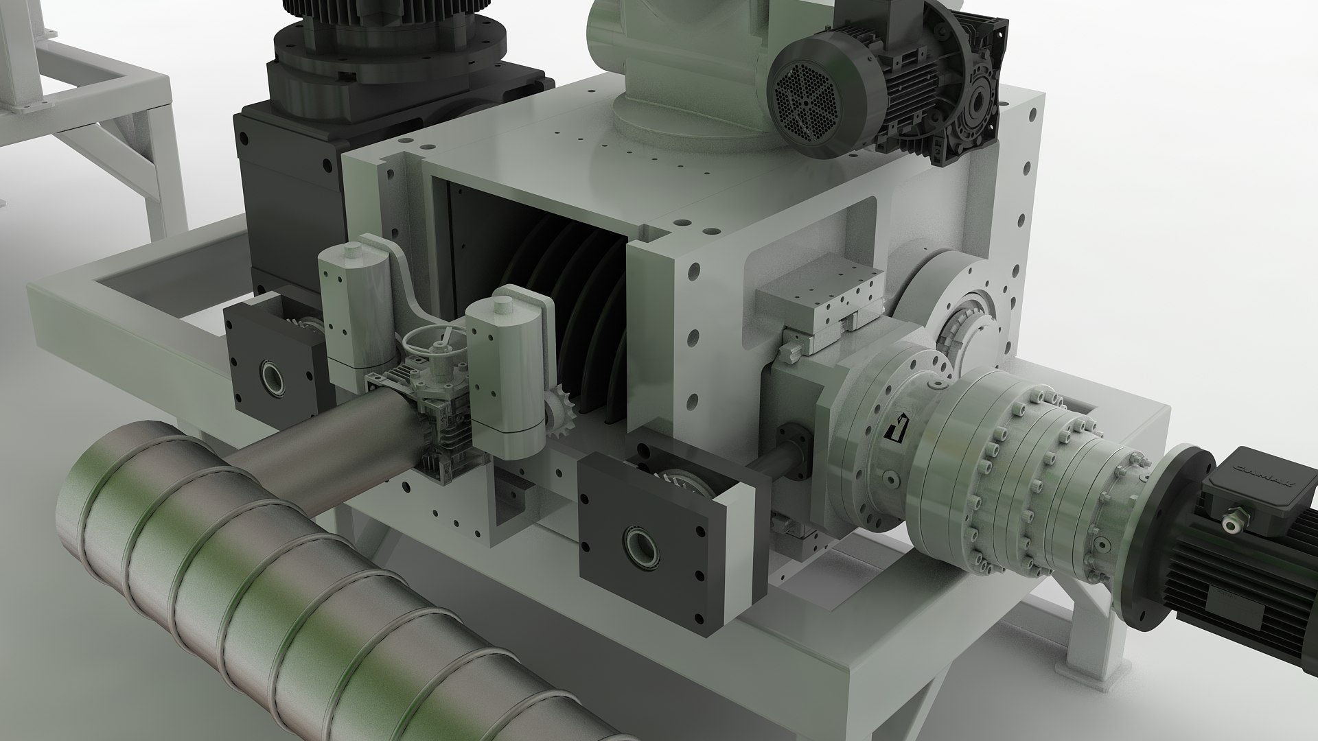 3D Tire Shredder Rubber Shredder Tire Grinding Rubber Grinding Plant ...