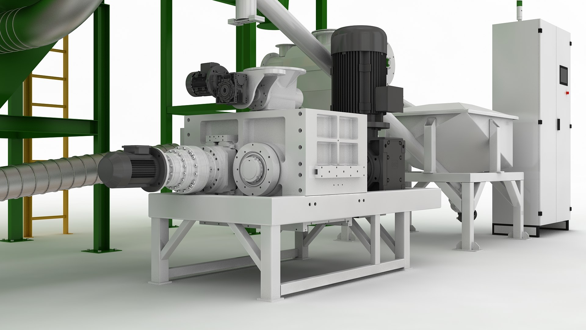 3D Tire Shredder Rubber Shredder Tire Grinding Rubber Grinding Plant ...