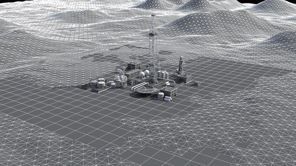 modelo 3d Fracking Drill Rig - TurboSquid 1922461