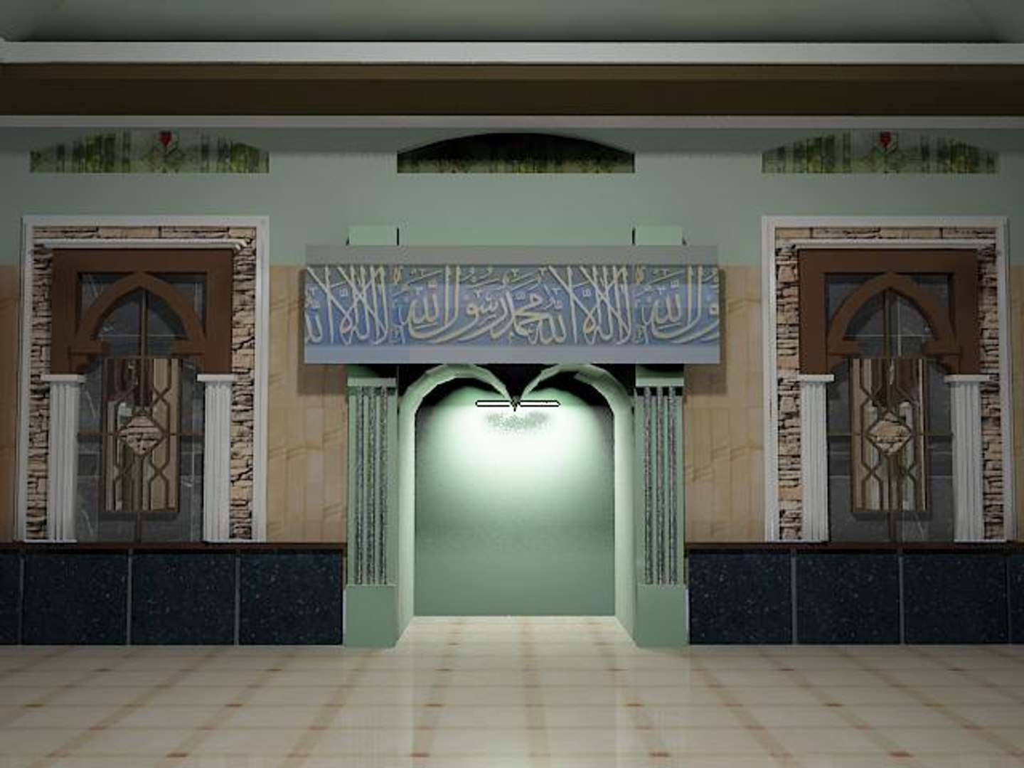 3D Model Interior Mosque - TurboSquid 1221362