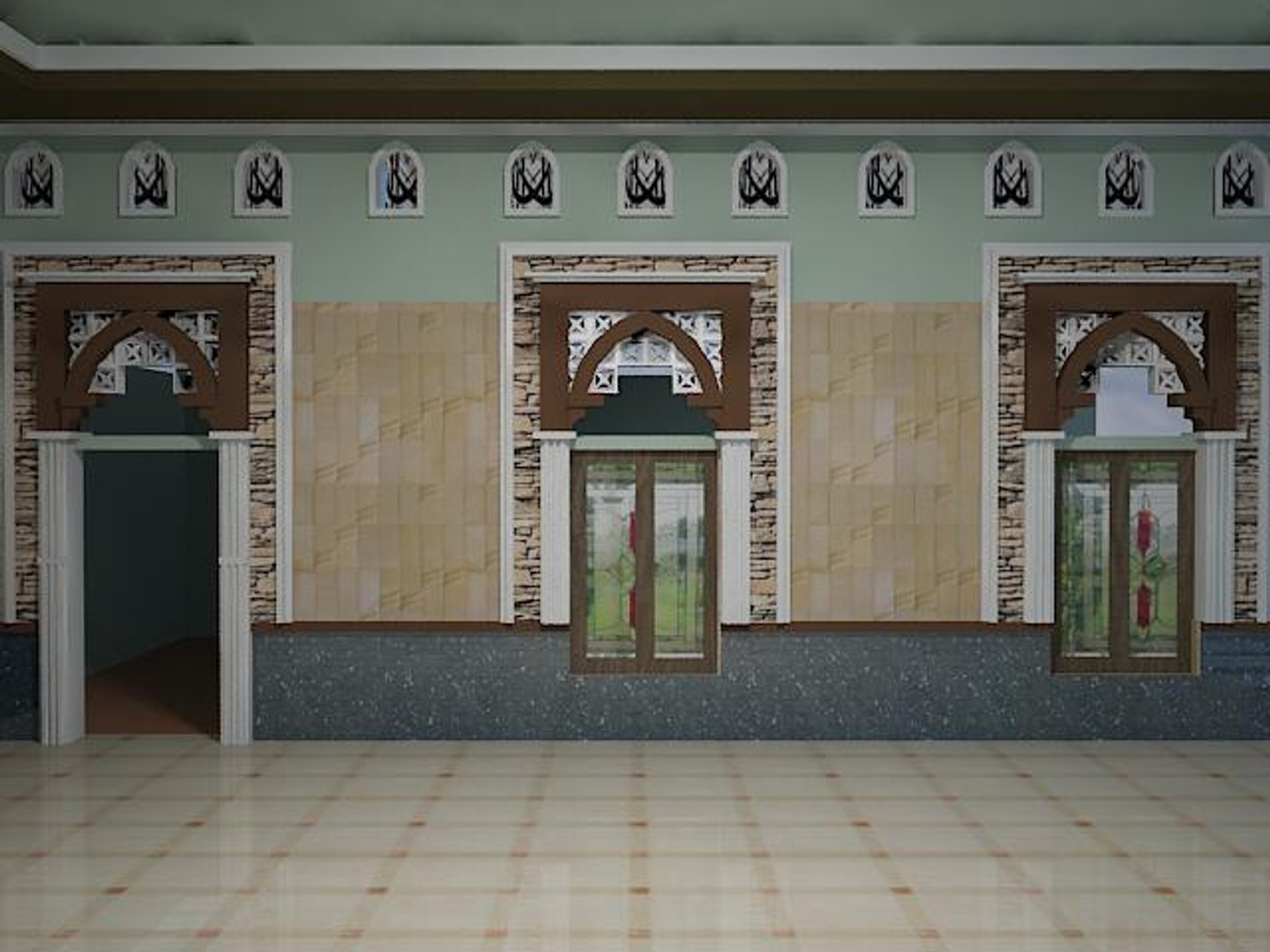 3D Model Interior Mosque - TurboSquid 1221362