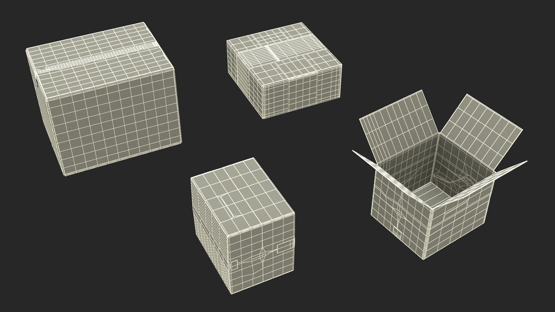 Cardboard Boxes Stack 3D Model - TurboSquid 2158698