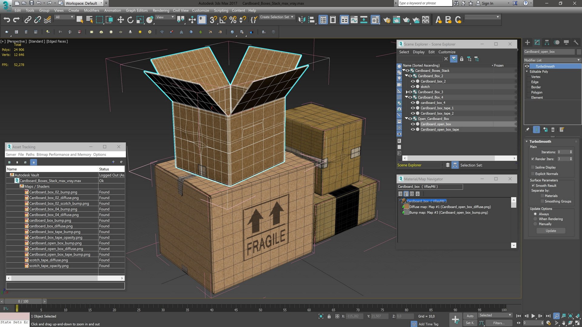 Cardboard Boxes Stack 3D Model - TurboSquid 2158698