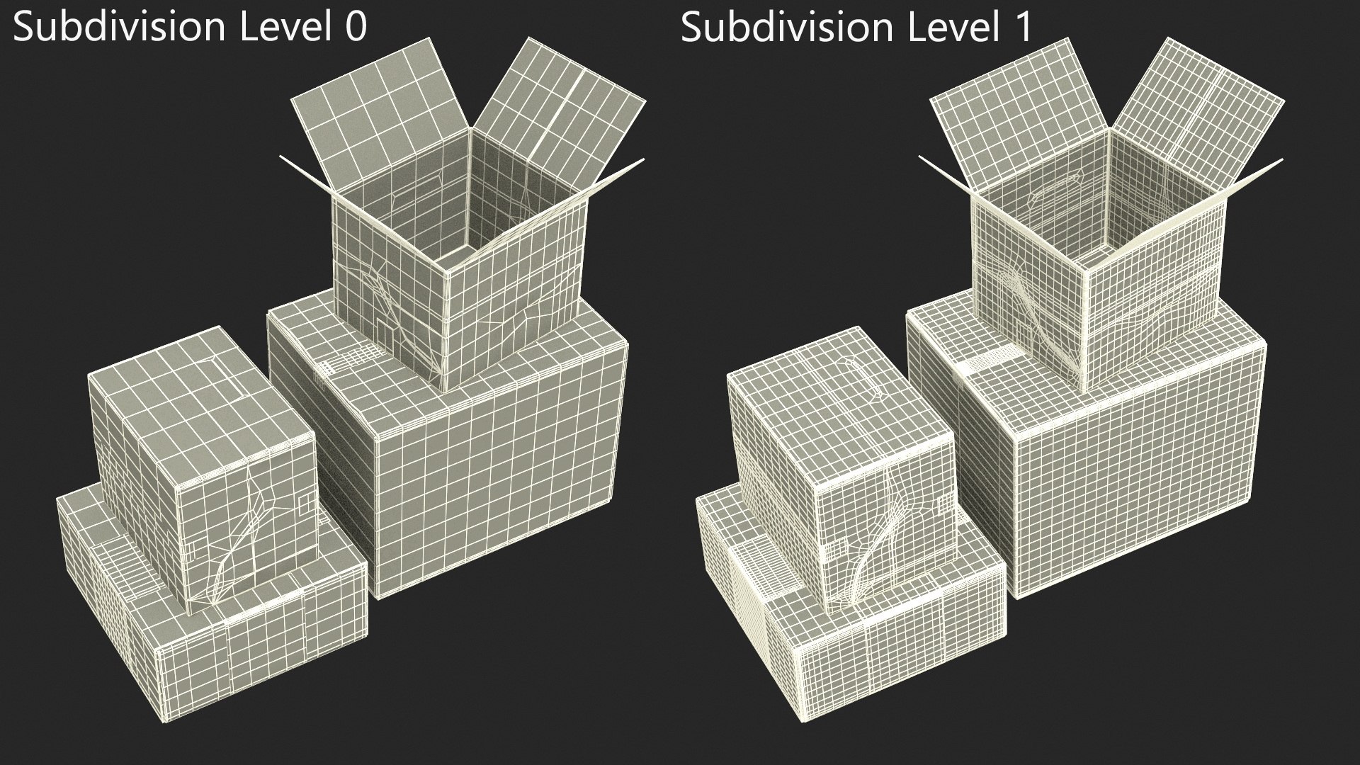 Cardboard Boxes Stack 3D Model - TurboSquid 2158698