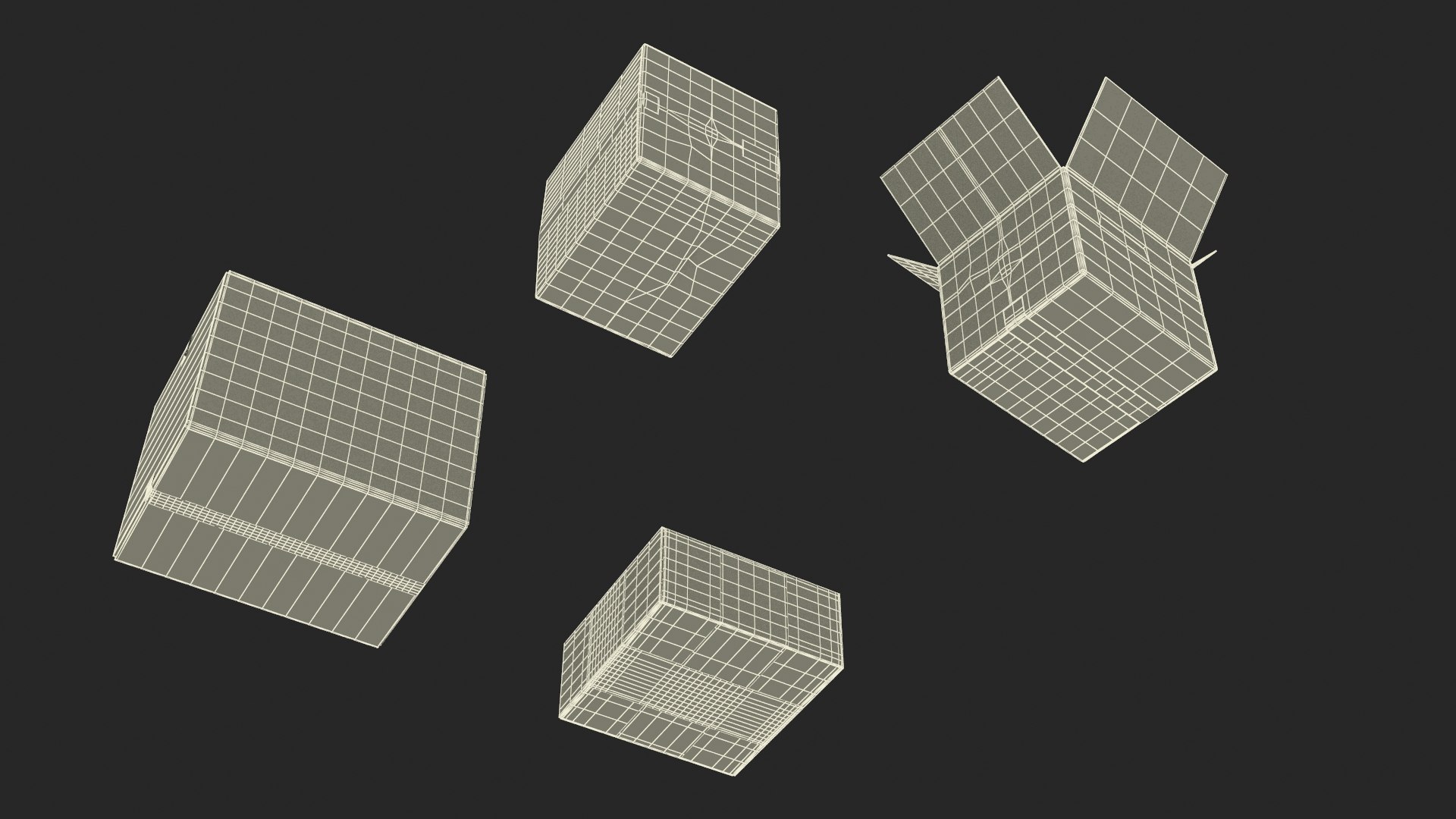 Cardboard Boxes Stack 3D Model - TurboSquid 2158698