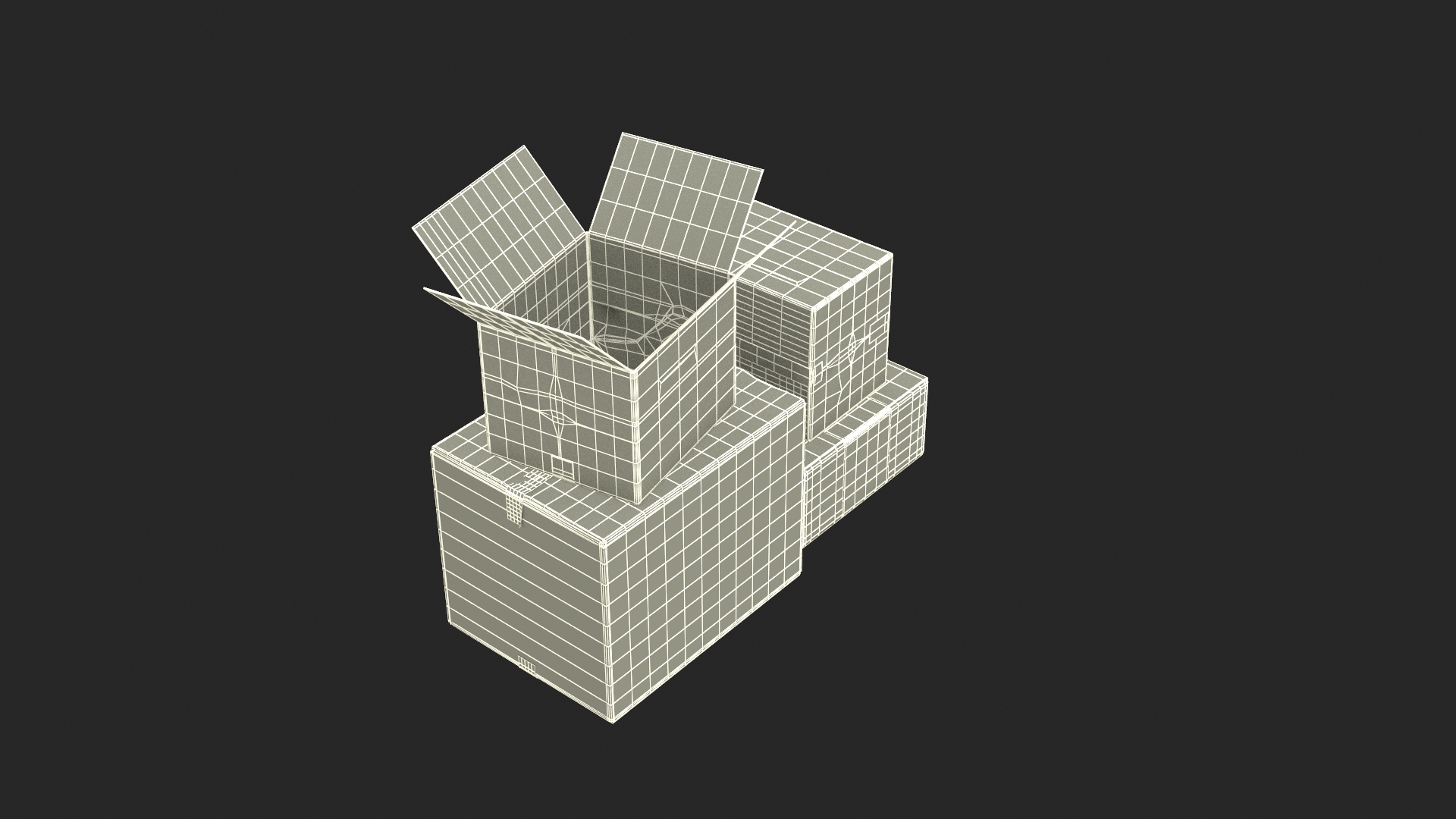 Cardboard Boxes Stack 3D Model - TurboSquid 2158698