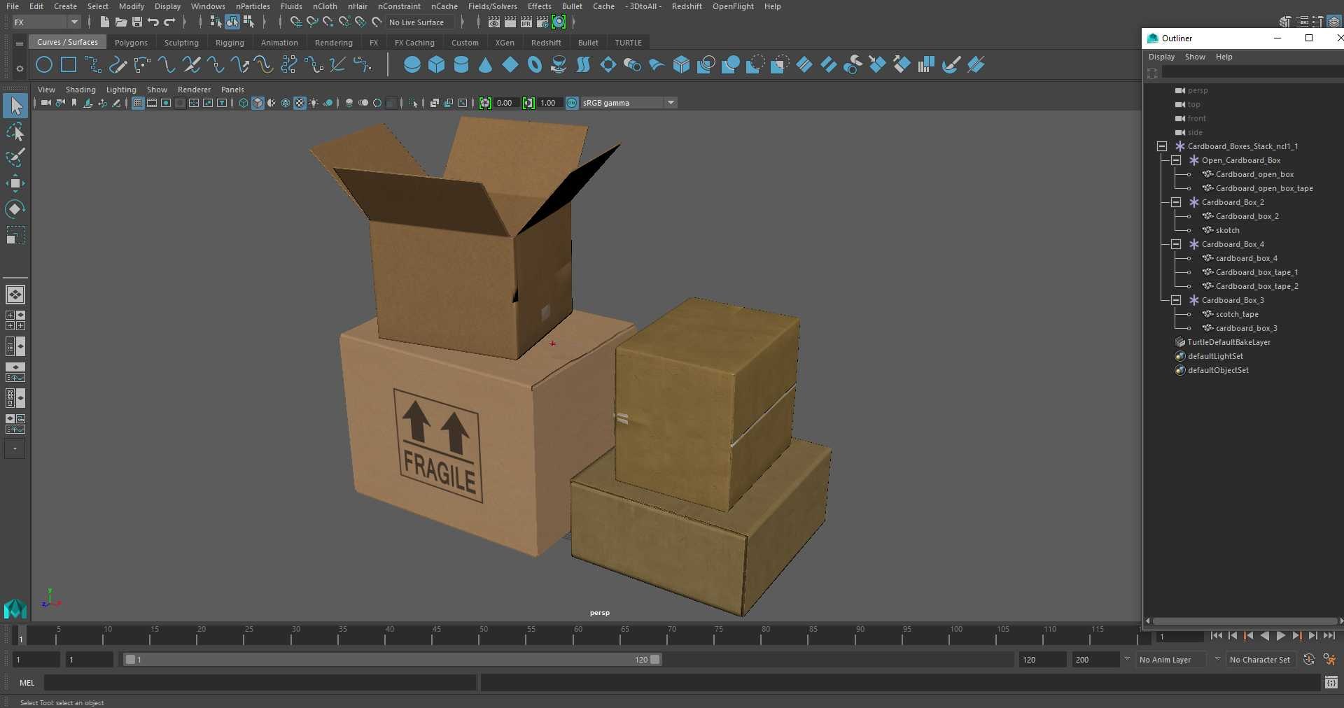 Cardboard Boxes Stack 3D Model - TurboSquid 2158698