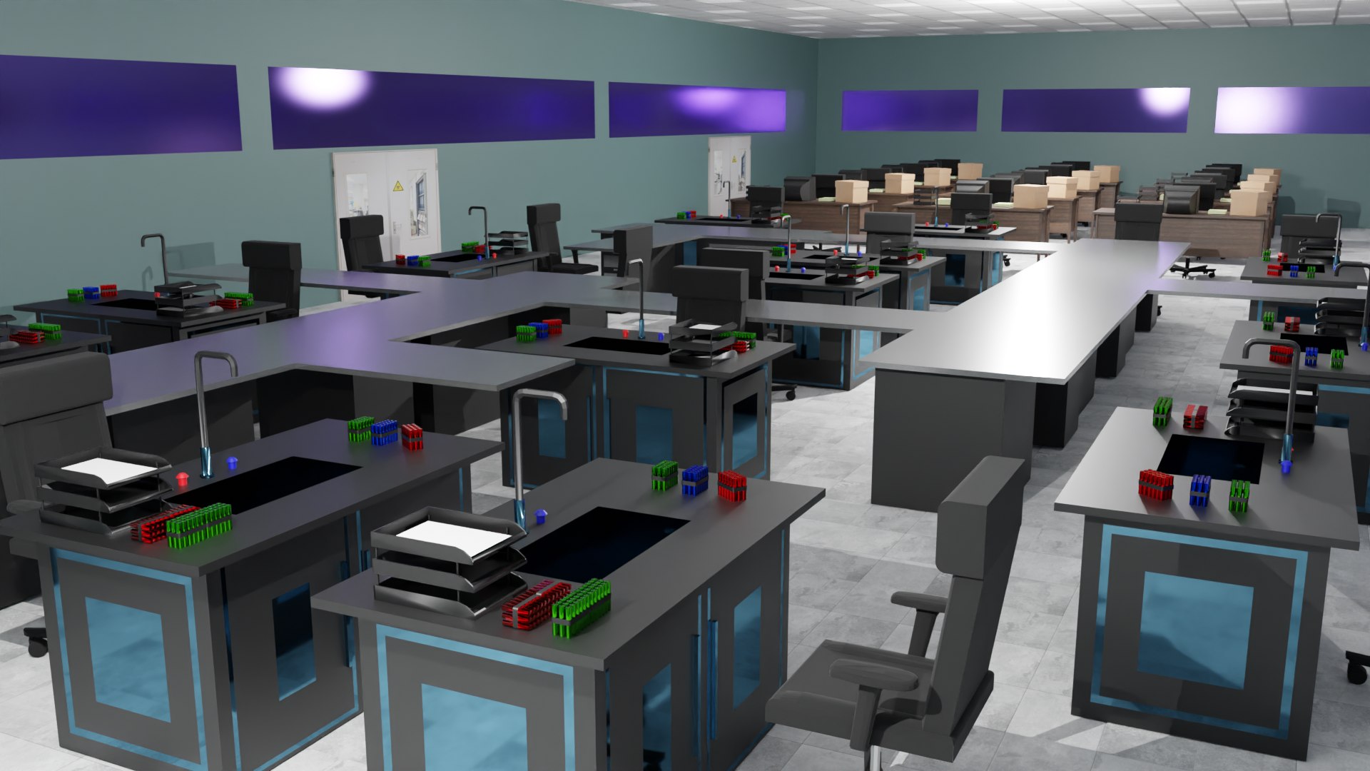 3D Model Laboratory Interior - TurboSquid 2140780
