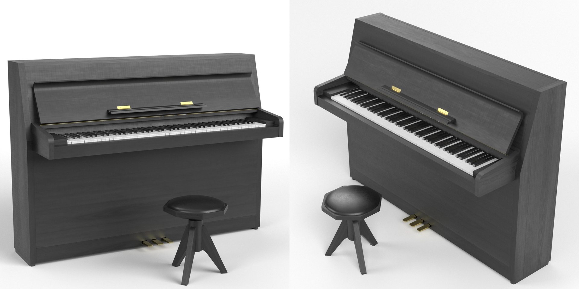 Vertical Piano 3D - TurboSquid 1903215