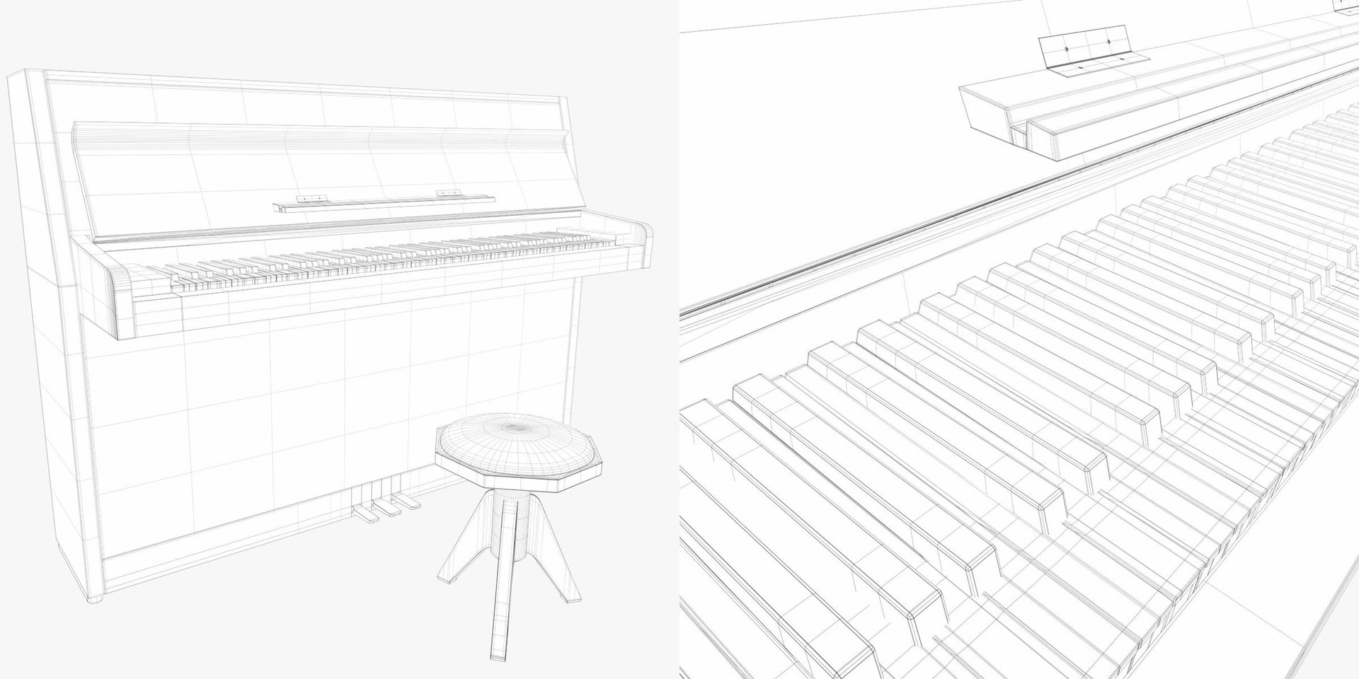 Vertical Piano 3D - TurboSquid 1903215