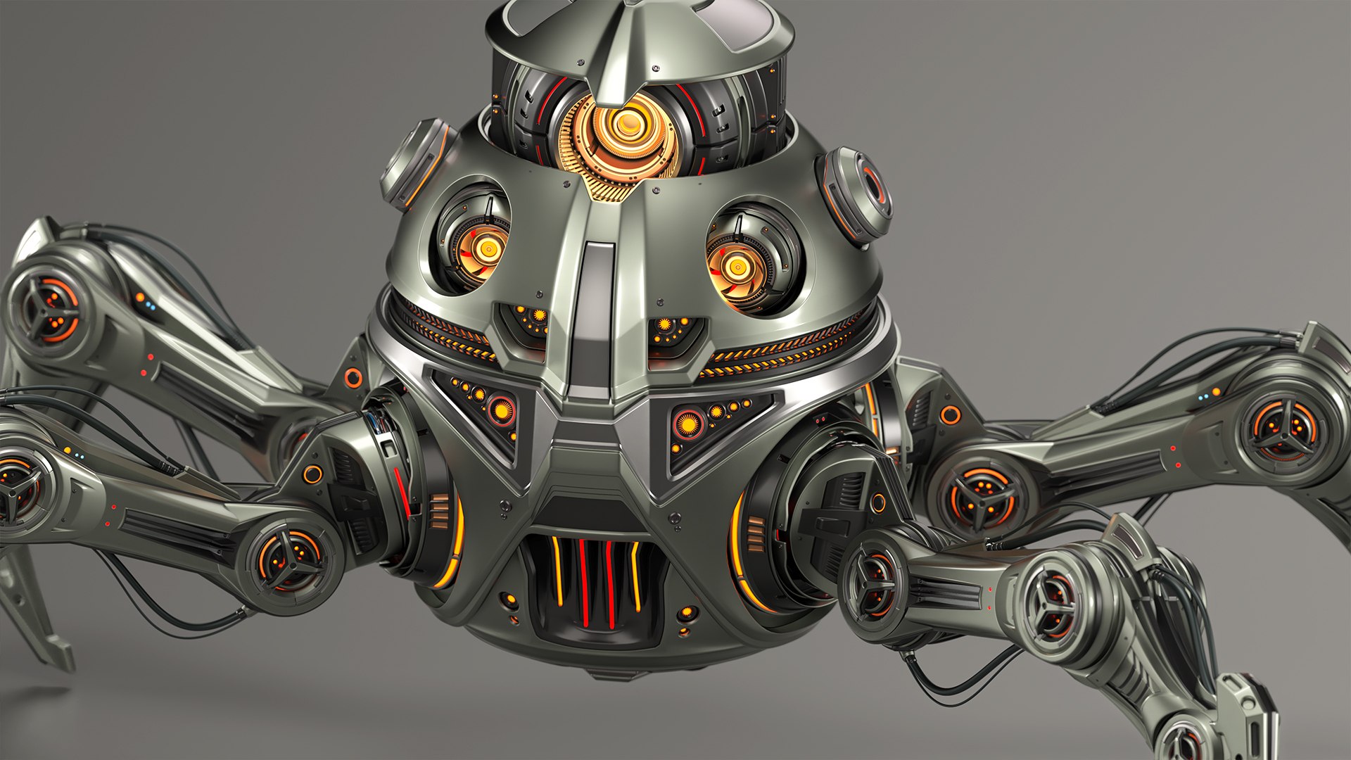 Spider Robot Mech - Rigged Model - TurboSquid 2347383