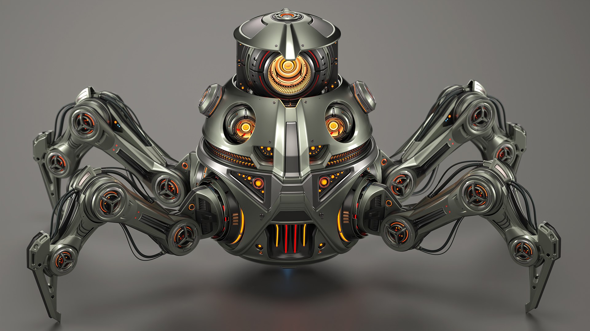 Spider Robot Mech - Rigged Model - TurboSquid 2347383