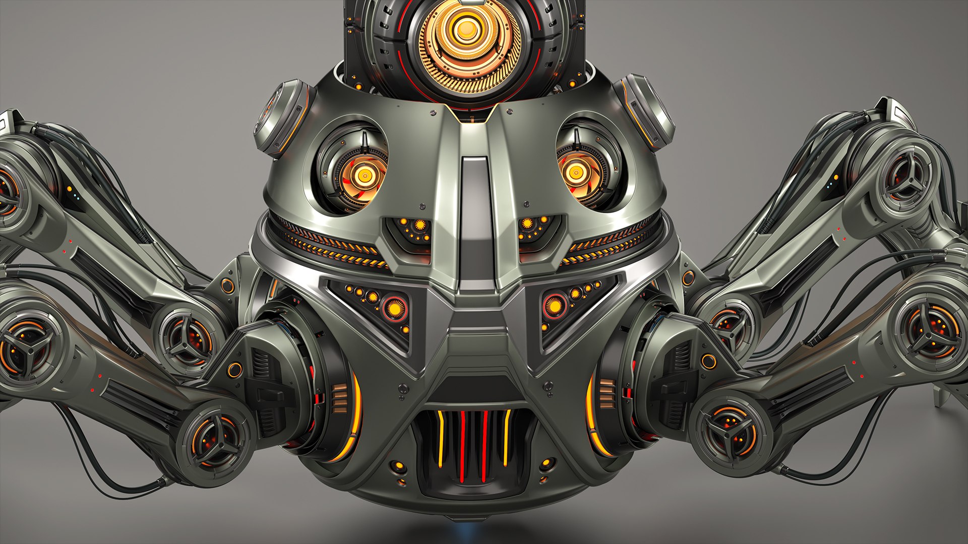 Spider Robot Mech - Rigged Model - TurboSquid 2347383