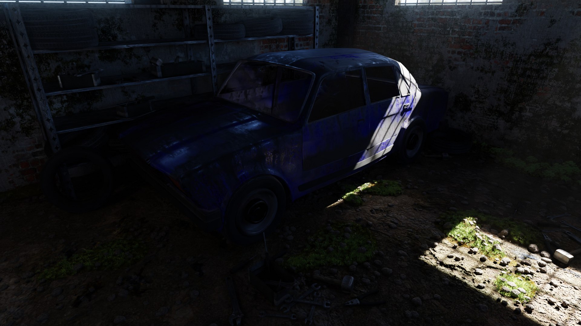 Garage Scene Car Interior 3D - TurboSquid 1674565