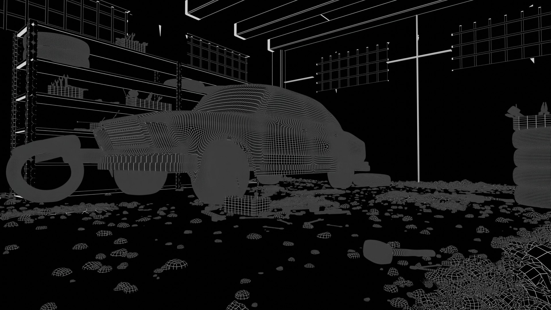 Garage Scene Car Interior 3D - TurboSquid 1674565