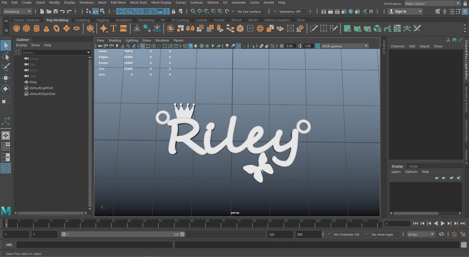 Jewelry Necklace Pendant Riley 3D Print 3D Model - TurboSquid 2329982
