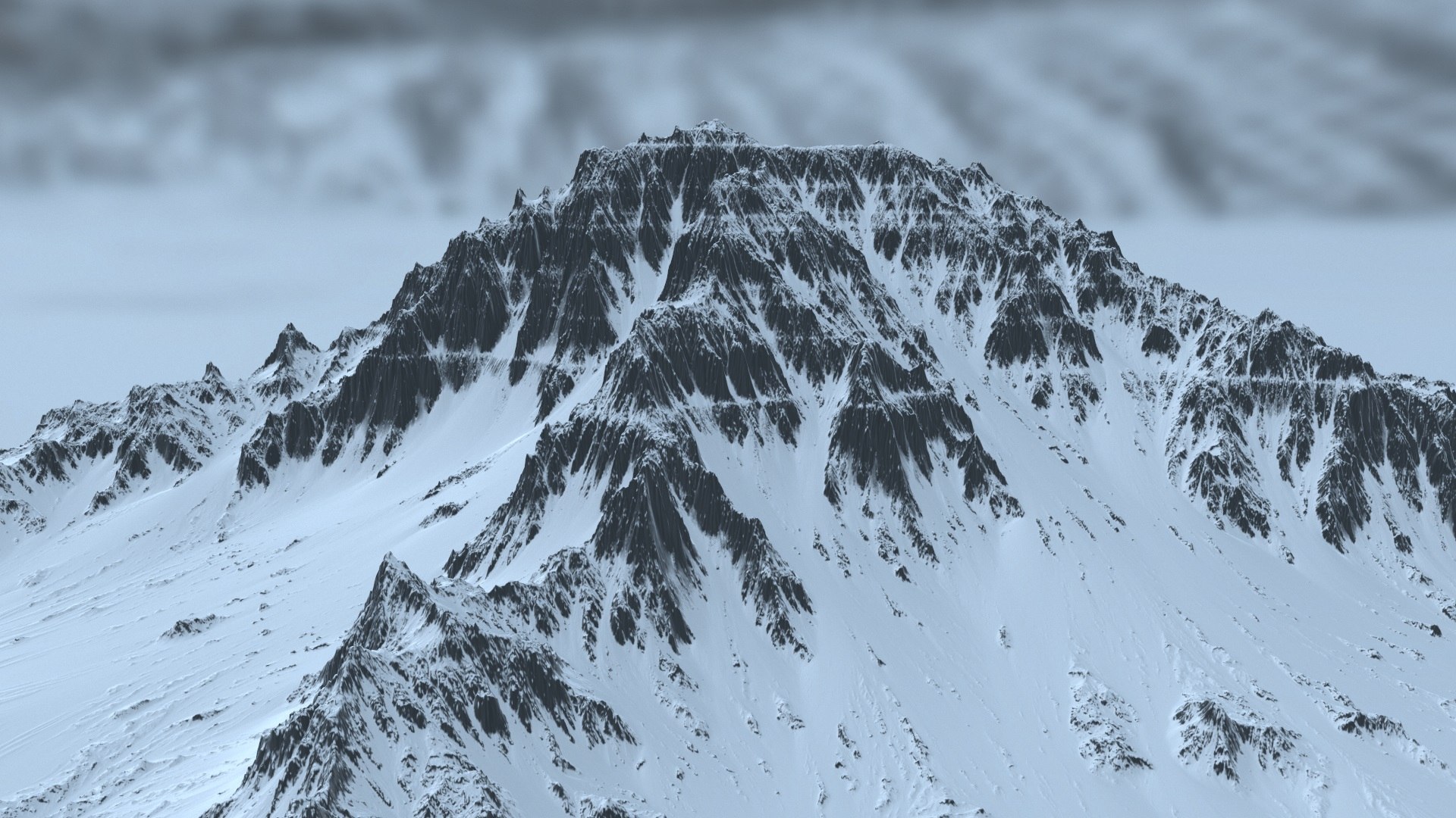 3d Snow Mountain Model