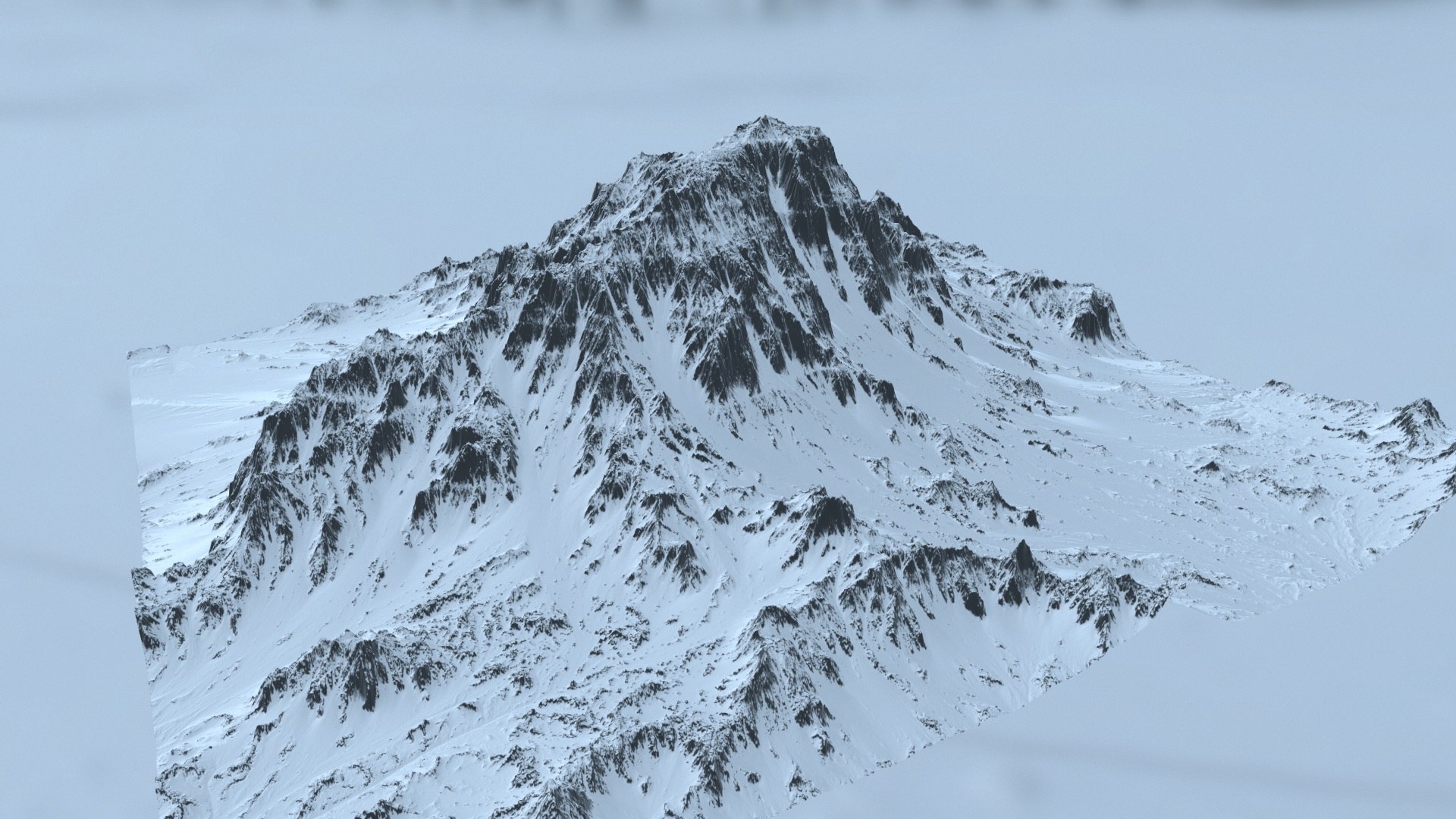 3d Snow Mountain Model