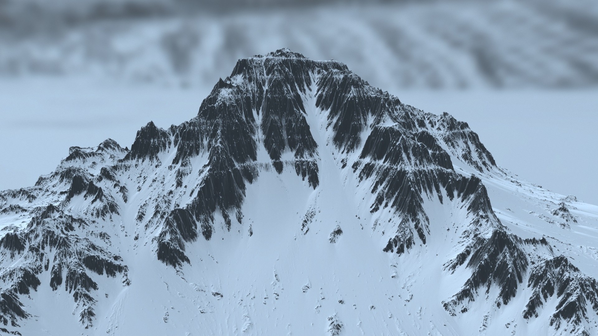3d Snow Mountain Model