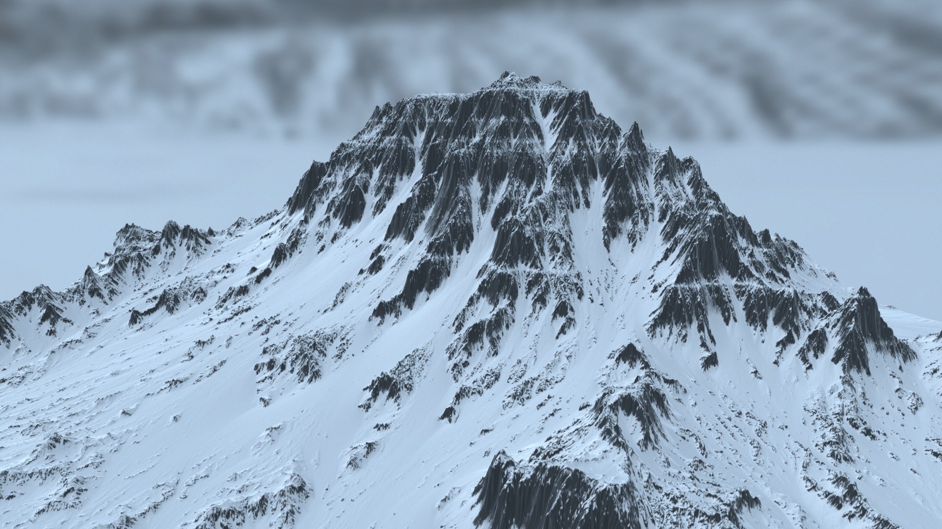 3d Snow Mountain Model
