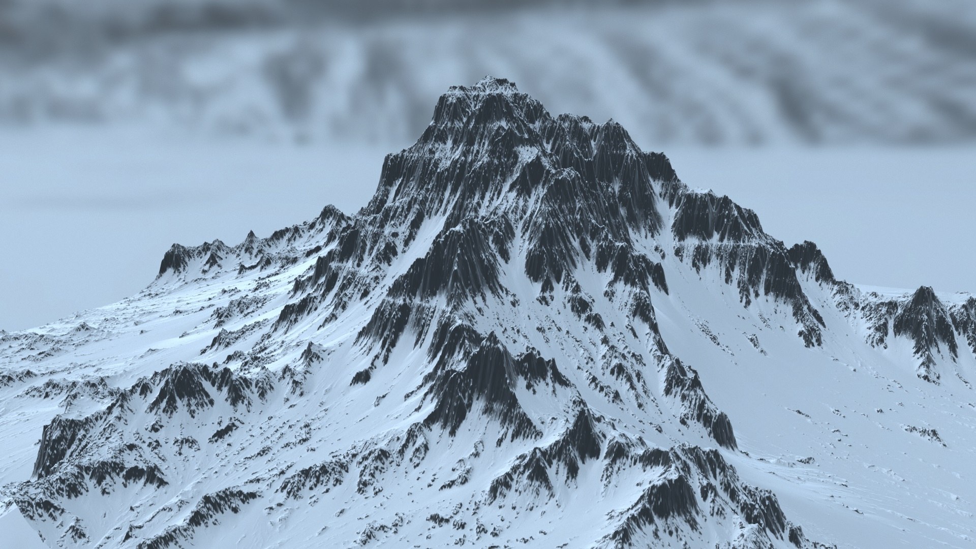 3d Snow Mountain Model